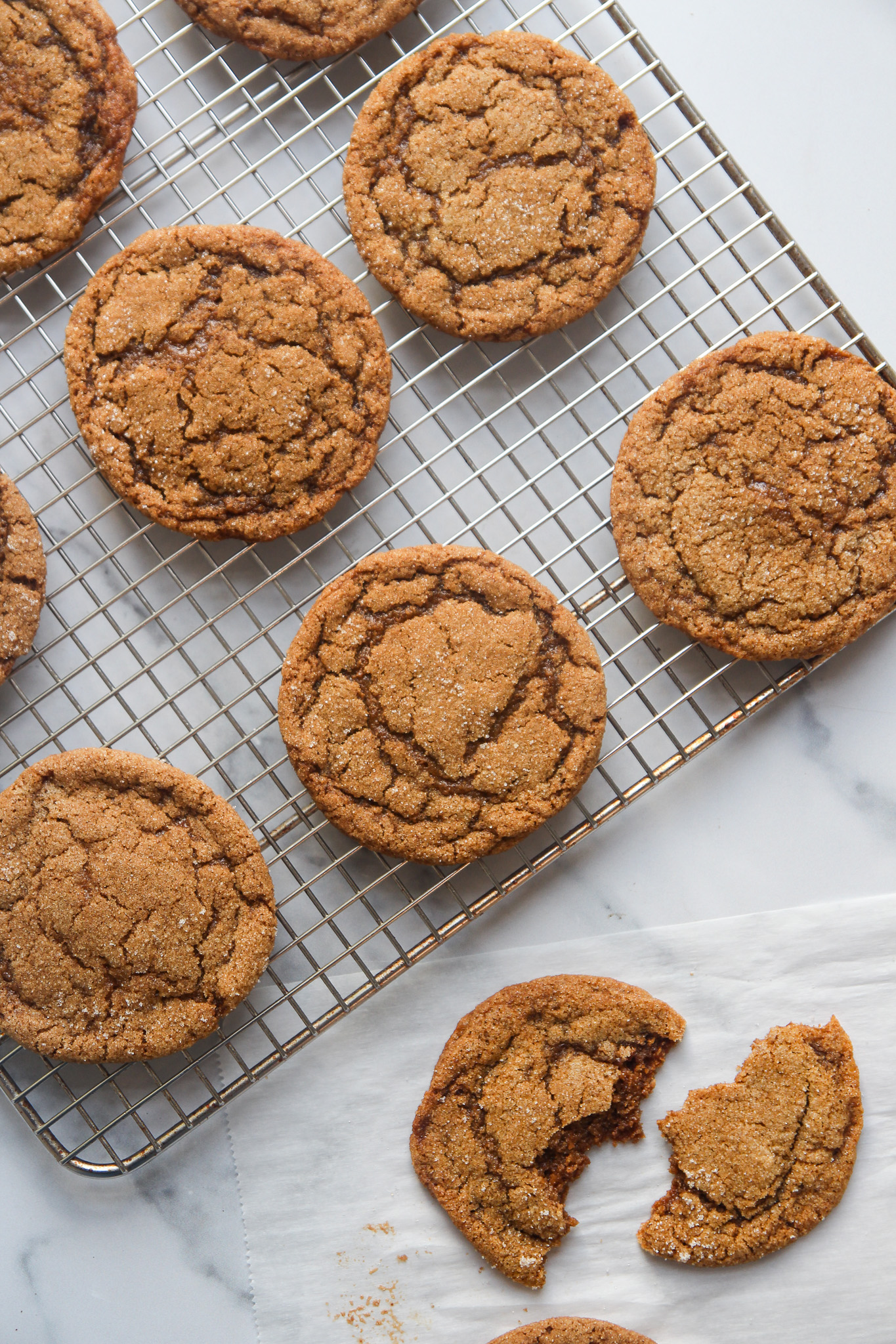 Brown Butter Ginger Molasses Cookies - Olive + Wisteria